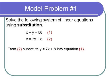 P O D Solve By Substitution To Find