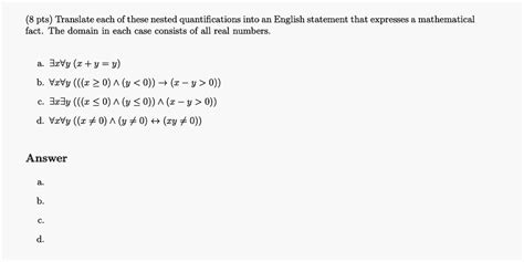 solved a for every real number x there exists a real number y such