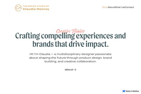 The Design Studio Of Claudia Monroy Webflow