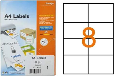 Formtec Labels 105x74mm 8 Labels Per Sheet Ft Gs 1208 Buy Best Price