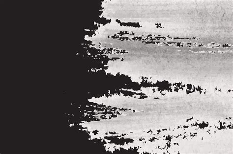 흑백 브러시 스트로크 배너 배경 프리미엄 벡터