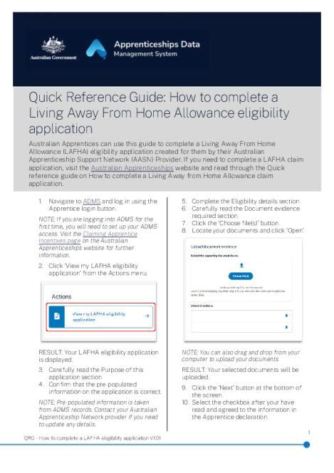 Qrg How To Complete A Lafha Eligibility Application Department Of