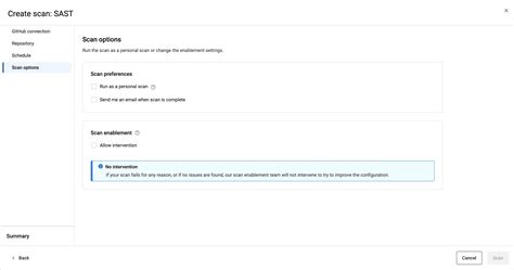 scan a github repository