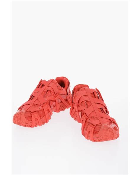 Diesel Tec Prototype Cr Sneakers With Velcro Fastening In Red For Men