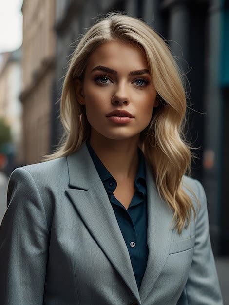 Premium Photo A Working Girl Is Standing In The Office Taking Photos