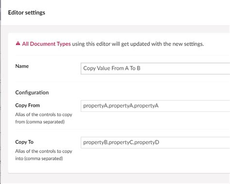 Copy Value Our Umbraco