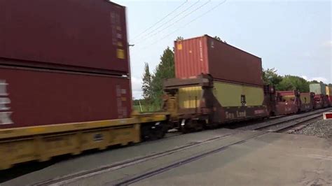 Huge Csx Double Stack Train Eastbound Youtube