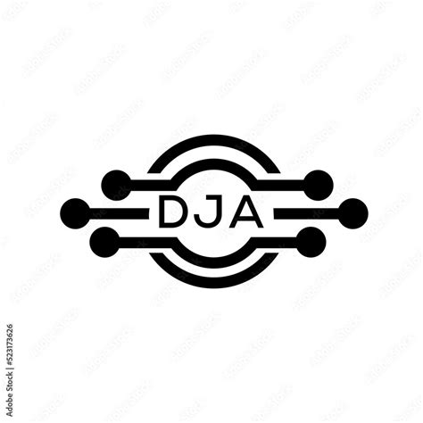 Dja Letter Logo Dja Best White Background Vector Image Dja Monogram