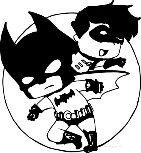 Chibi Batman Coloring Pages
