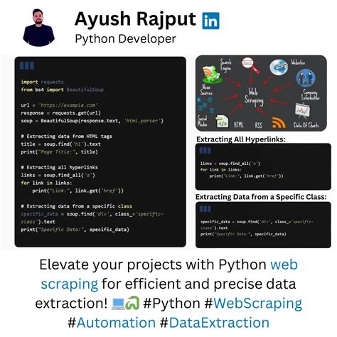 🌐 Elevating Data Extraction With Python Web Scraping Automation 🕸️ One Of The Main Components