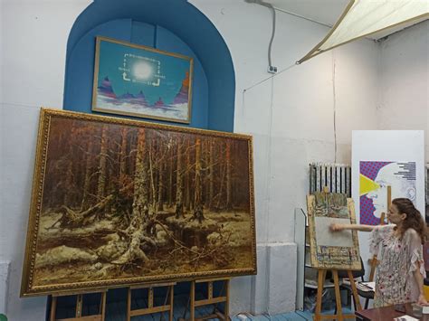 Лекция о творчестве Ю С Ю Клевера и мастер класс по мотивам его работы Зимний пейзаж