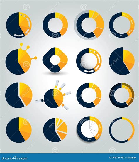 Pie Chart Graph Simply Color Editable Stock Vector Illustration Of Charts Marketing 258726951