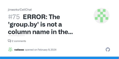 Error The Groupby Is Not A Column Name In The `meta` · Issue 75