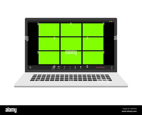 Video Conference User Interface On Laptop Video Call Window Overlay Chromakey Windows Stock