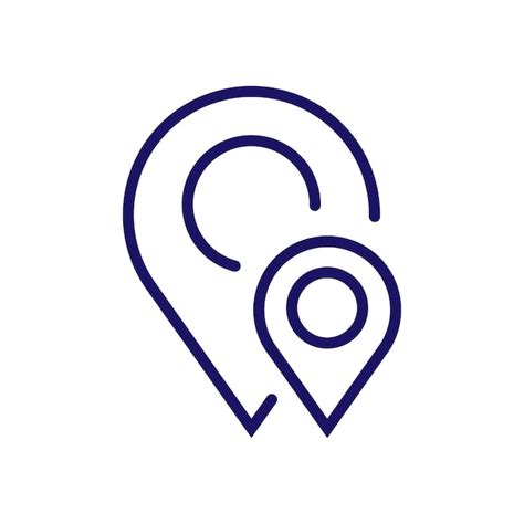 Premium Vector Thin Line Pin Point Location Icon