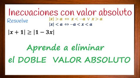 Inecuaciones Con Valor Absoluto En Ambos Lados Ejercicios Resueltos