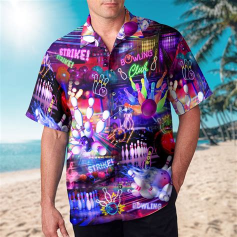 Bowling Shirts Retro Bowling Shirts Short Sleeve Button Down Men Women