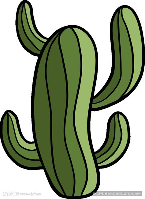 卡通形象的绿色仙人掌设计图 图片素材 其他 设计图库 昵图网