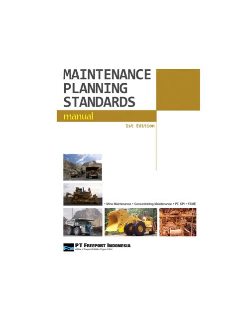 Maintenance Planning Standard Book Pt Freeport Mcmoran 2009 Final