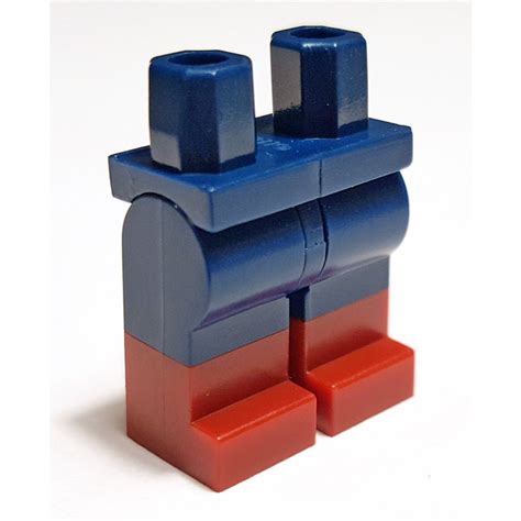 Lego Dark Blue Minifigure Hips And Legs With Dark Red Boots 21019