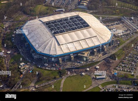 Aerial View Veltins Arena Bundesliga Stadium Of Fc Schalke 04 With
