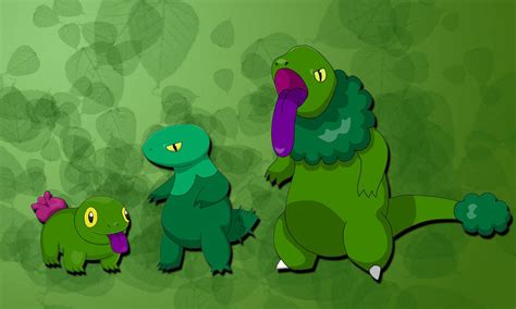 Grass Starter Evolution Line By Clophil On Deviantart