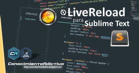 instalar live reload en sublime text 3 actualización automática de