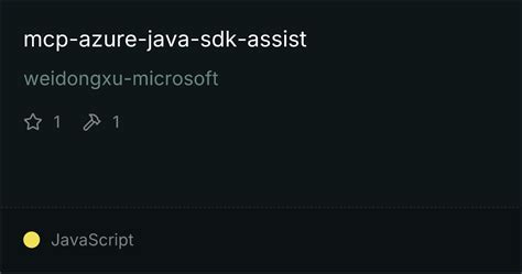 Schema Azure Java Sdk Mcp Server Glama