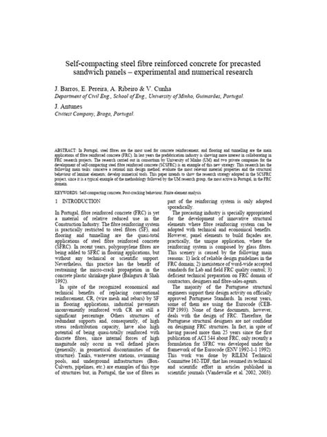 Self Compacting Steel Fibre Concrete Research Pdf Fracture