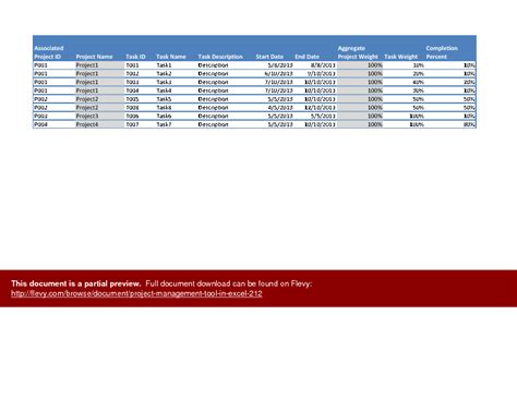 Project Management Workbook Template Excel XLS