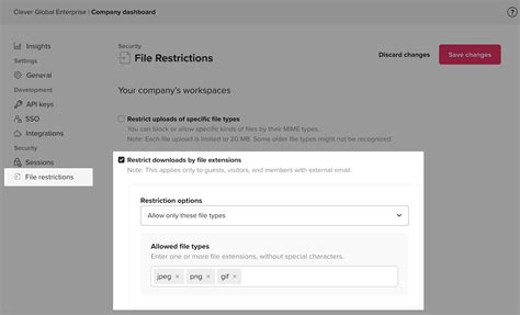 File Type Restrictions