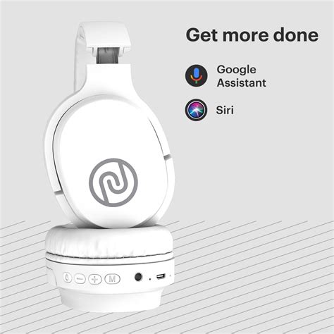Buy Noise One On Ear Bluetooth Headphones With Mic With Hour Playtime Serene White Online