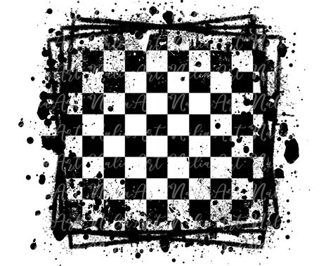 Background Checkered Flag Distressed Checkered Flag Grunge Splash Frame