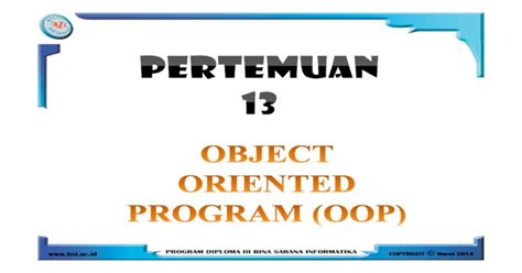 pdf oop adalah pemrograman yang menyelesaikan tugas atau · object