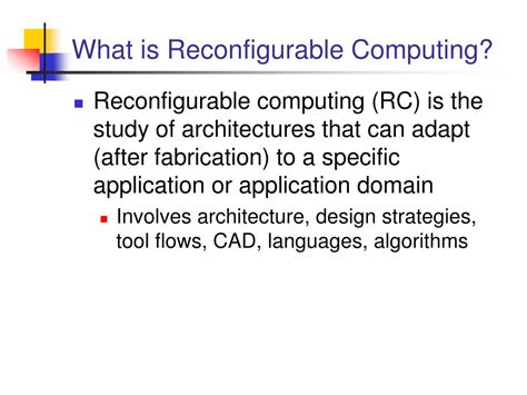 PPT Introduction To Reconfigurable Computing PowerPoint Presentation ID