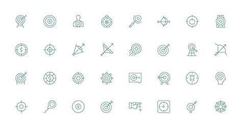 Variety Of Target Icons And Symbols 70813447 Vector Art At Vecteezy