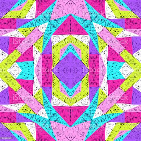 청키 패턴 기하학적 복고풍 스타일 간단한 트렌디 한 장식품 직물 인쇄 옷이나 인테리어 디자인 패션 질감 미로 추상 섬유 벡터 이음새가 없는 패턴 공예에 대한 스톡 벡터 아트