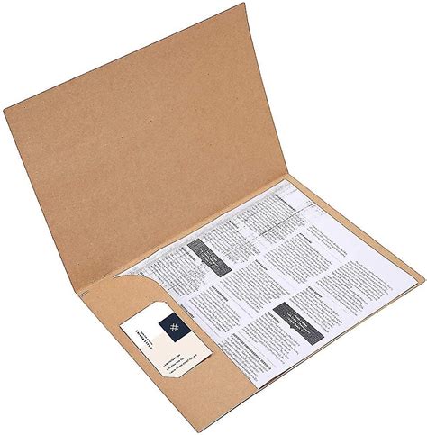 10 Pack Cardboard Folder With Flap A4 Kraft Paper Liners Insert File Folder Fruugo Uk