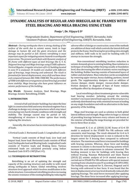 Irjet Dynamic Analysis Of Regular And Irregular Rc Frames With Steel