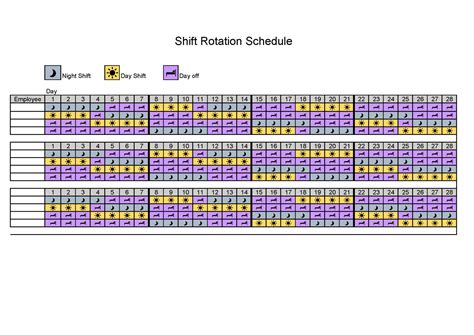 Free Dupont Schedule Template Excel Pdf Or Image