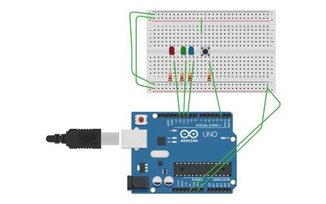 Circuit Design Push Button Led Tinkercad