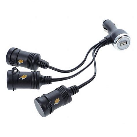 Powerdrive Power Splitter And Charger 4 Connections Way 3 12v Adapter With Usb Port 800mj1
