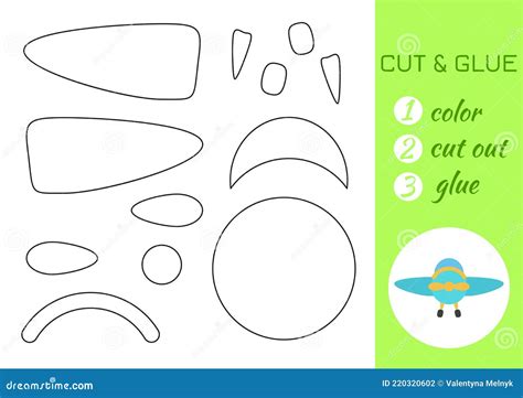 Color Cut And Glue Paper Turquoise Airplane Cut And Paste Craft