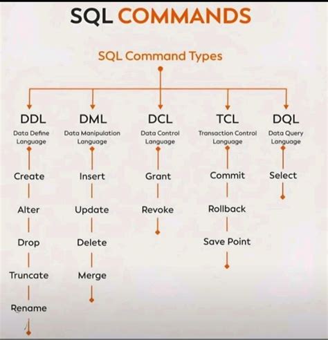 Sql Commands Are Categorized Into Five 1 Dql Data Query Language