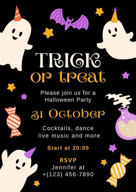 Free And Customizable Trick Or Treat Templates