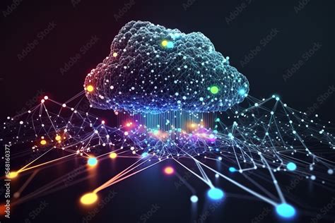 Cyber Security Ai Mind Network Management Modern Data Center Cloud Networking Ai Generated