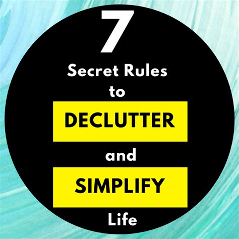 Secret Rules To Simplify Your Life HubPages