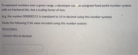 solved to represent numbers over a given range a developer