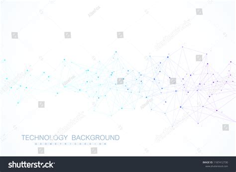 abstract plexus background connected lines dots stock vector royalty