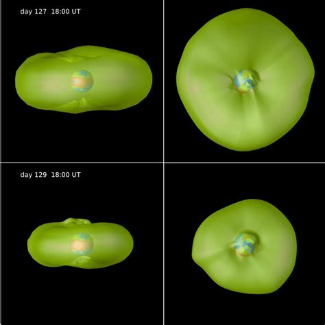 Isocontours Of The Electron Density In The Plasmasphere At Times 1800